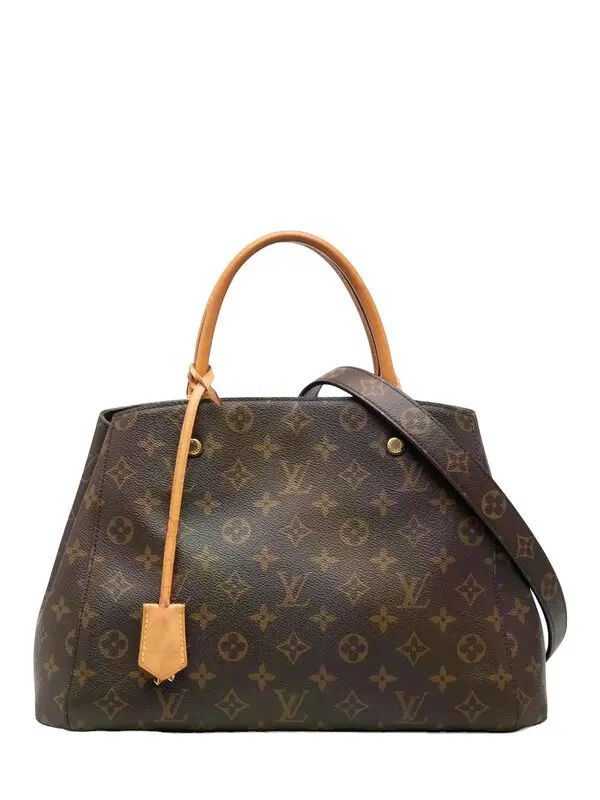 LOUIS VUITTON 2018 Monogram Montaigne Mm Satchel - Brown