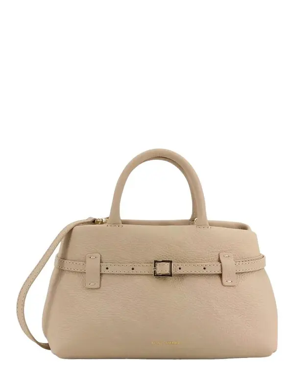 Manu Atelier 25 Le Cambon Buckled Tote Bag - Neutrals