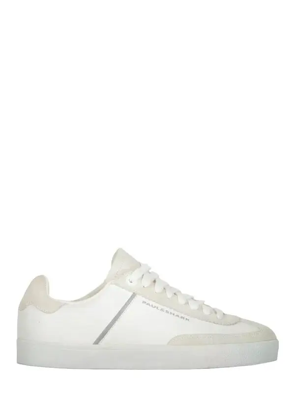 Paul & Shark Leather Panelled Sneakers - White