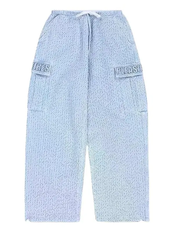PLEASURES Knitted Cargo Pants - Blue