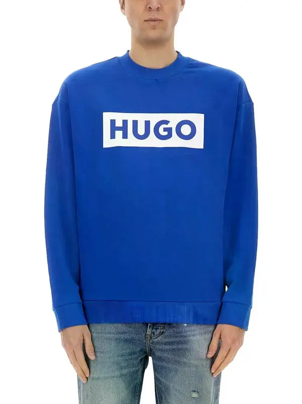 BOSS Logo-print Sweatshirt - Blue