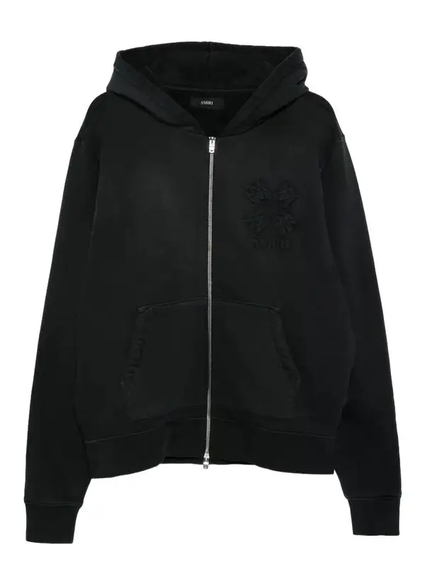 Amiri Embroidered Hooded Jacket - Black