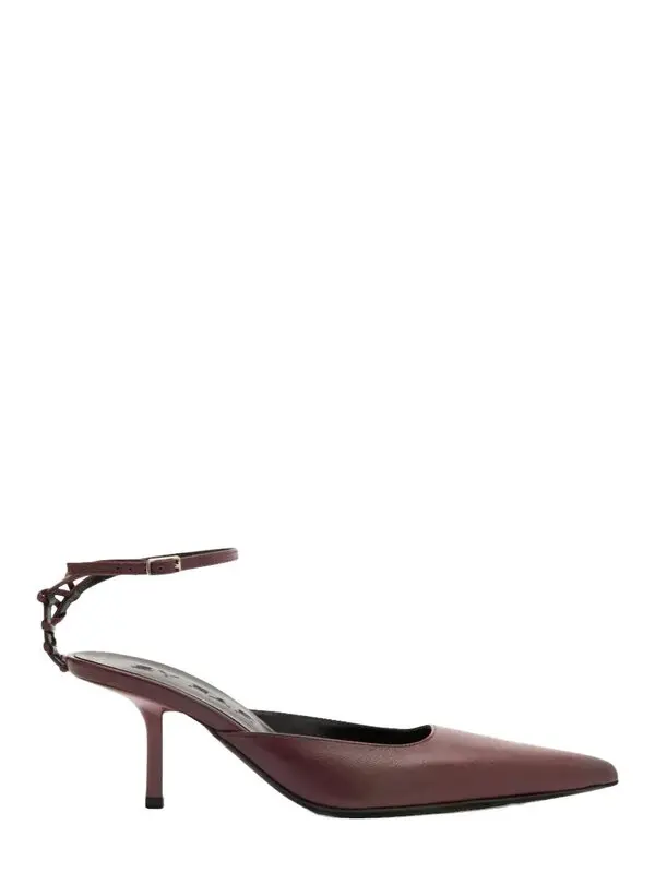 By Far Teese Pointed Pumps - Red
