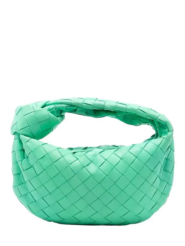 Bottega Veneta Mini Nappa Intrecciato Jodie Hobo Bag - Green