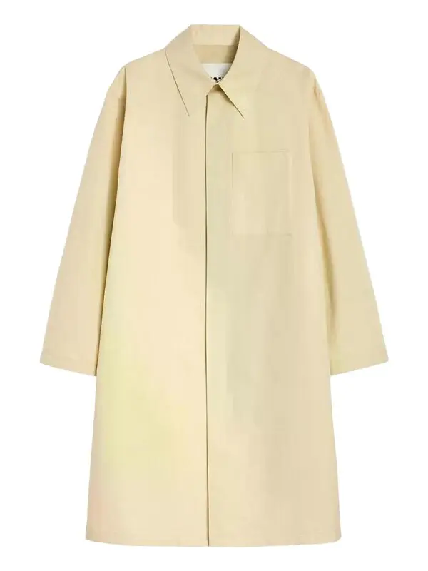 JIL SANDER Patch Pocket Poplin Coat - Yellow
