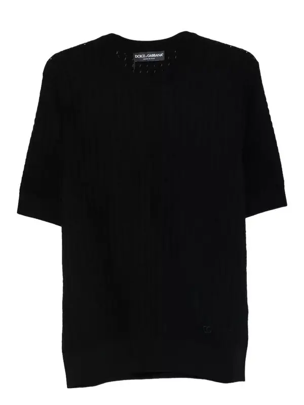 Dolce & Gabbana Short-sleeve Knitted T-shirt - Black