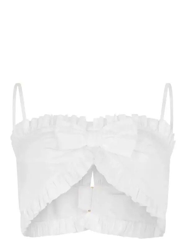 Philosophy Di Lorenzo Serafini Ruffled Bow Top - White