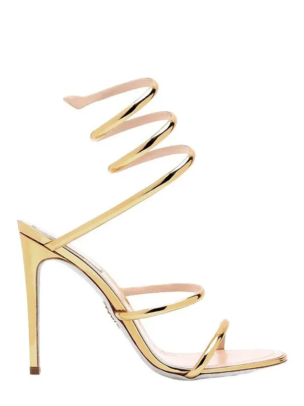 Rene Caovilla Ankle Strap Sandals - Dark Gold