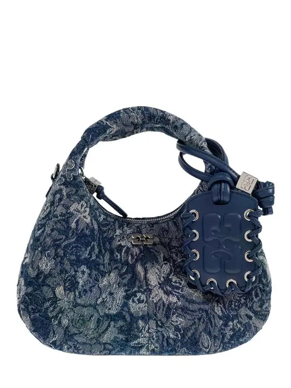 GANNI Floral-pattern Tote Bag - Blue