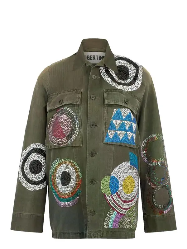 Libertine Sonya Crystal-embellished Military Jacket - Green