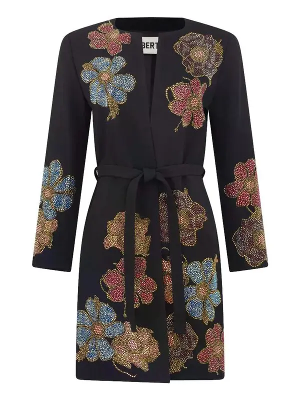 Libertine Fleur D'or Belted Coat - Black