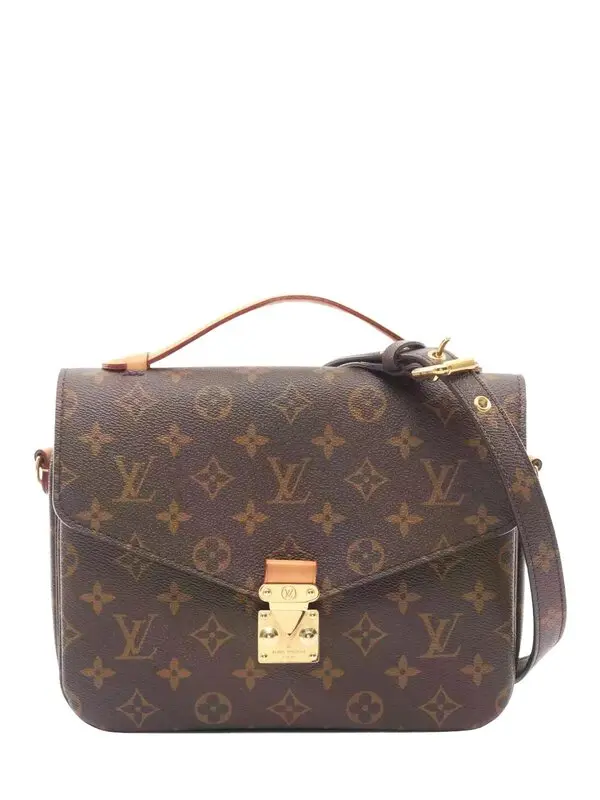 LOUIS VUITTON 2021-2025 Monogram Pochette Metis Satchel - Brown