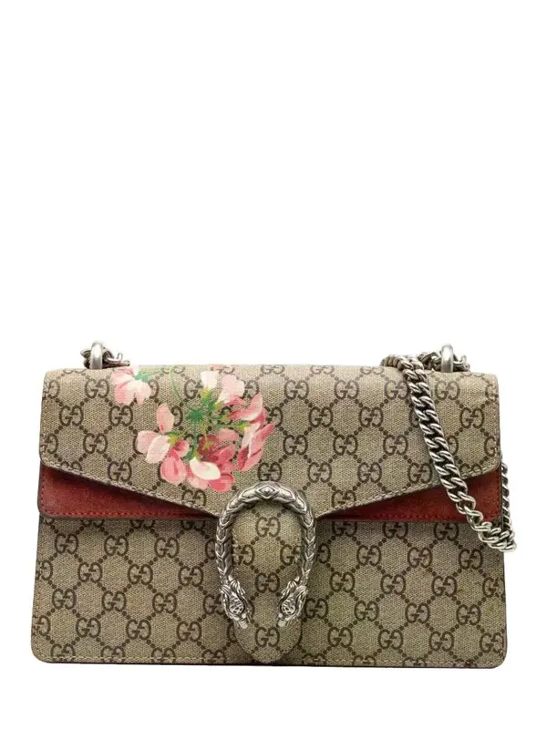 Gucci Gg Supreme Blooms Dionysus Shoulder Bag - Brown