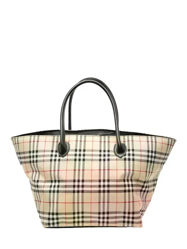 Burberry House Check Canvas Tote Bag - Brown