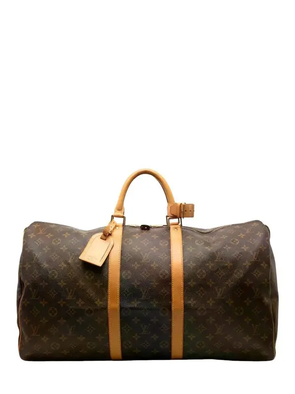 LOUIS VUITTON 1997 Monogram Keepall 55 Travel Bag - Brown