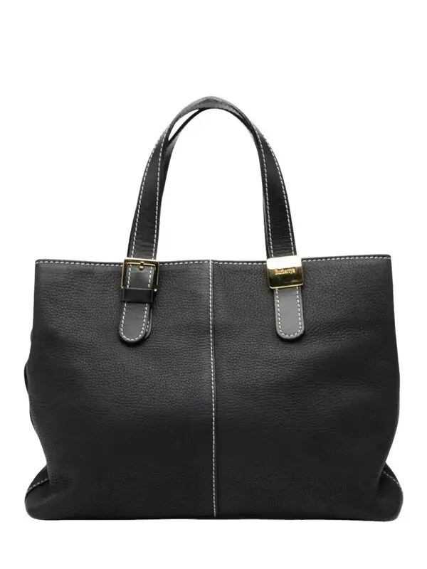 Burberry Leather Tote Bag - Black