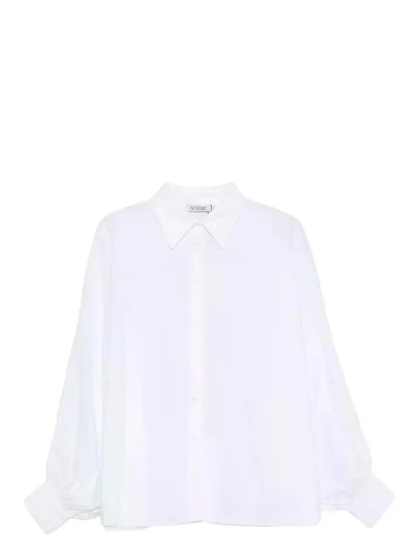 SOSUE Antonia Cuffed-sleeve Buttoned Shirt - White