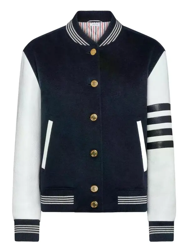 Thom Browne Long-sleeve Varsity Jacket - Blue