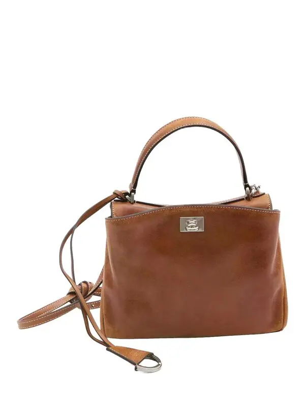 Balenciaga Small Rodeo Leather Tote Bag - Brown