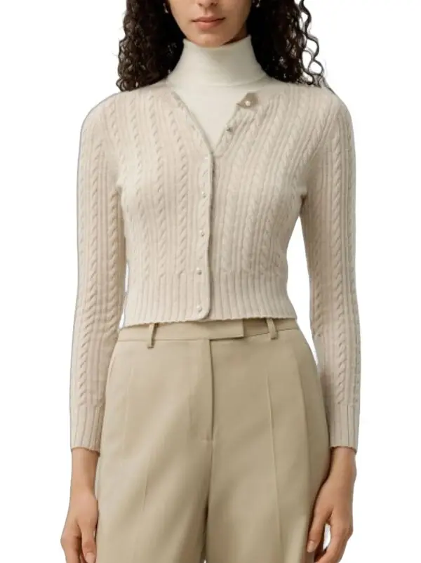 Lilysilk The Hawthorn Cardigan - Oat