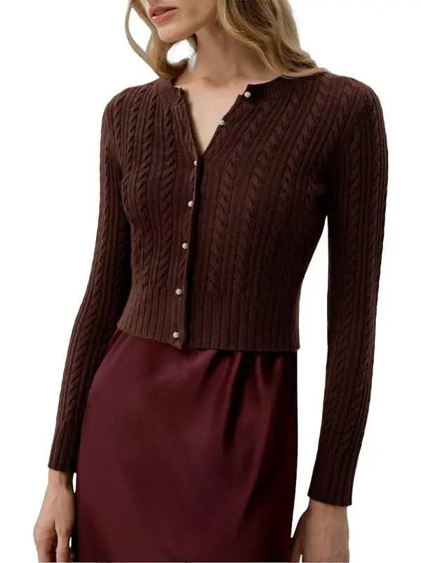 Lilysilk The Hawthorn Cardigan - Red Clay