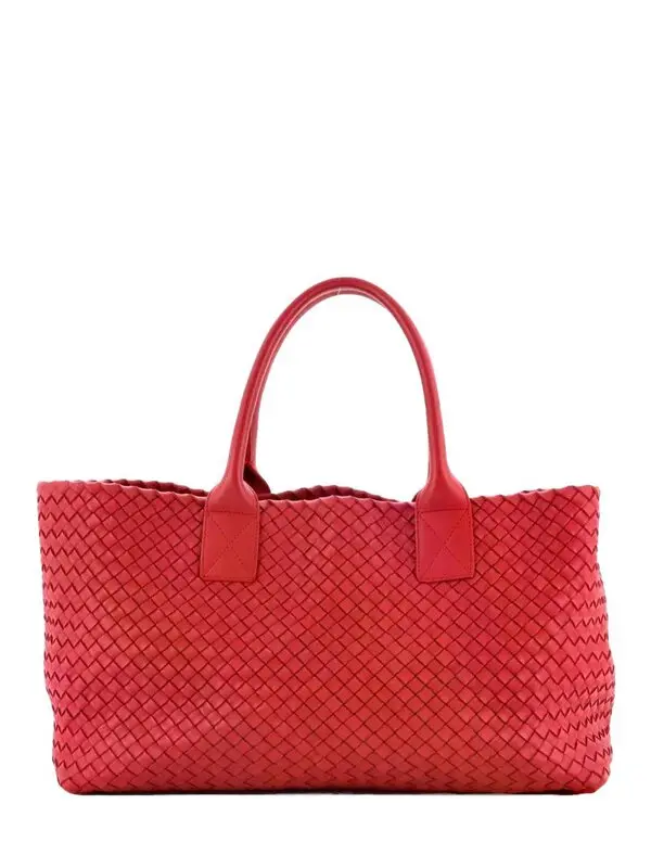 Bottega Veneta Cabat Intrecciato Nappa Medium Tote Bag - Red