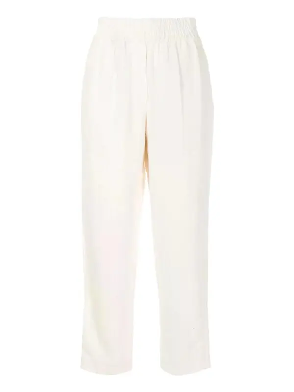 Brunello Cucinelli High-waisted Linen Trousers - White