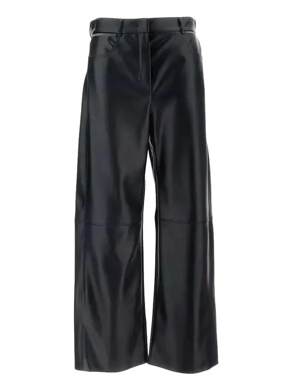 Max Mara Faux-leather Trousers - Black