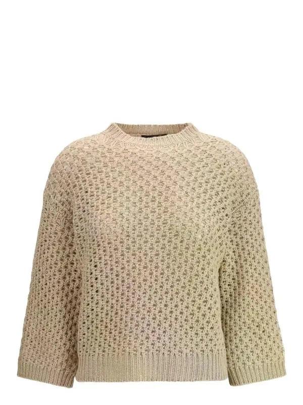 Fabiana Filippi Open-knit Crew-neck Sweater - Neutrals