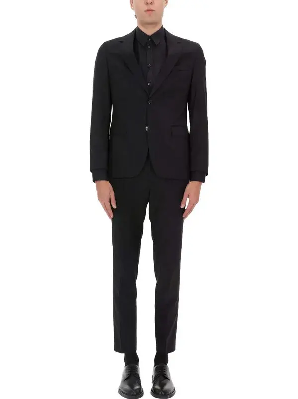 BOSS Virgin Wool Suit - Black