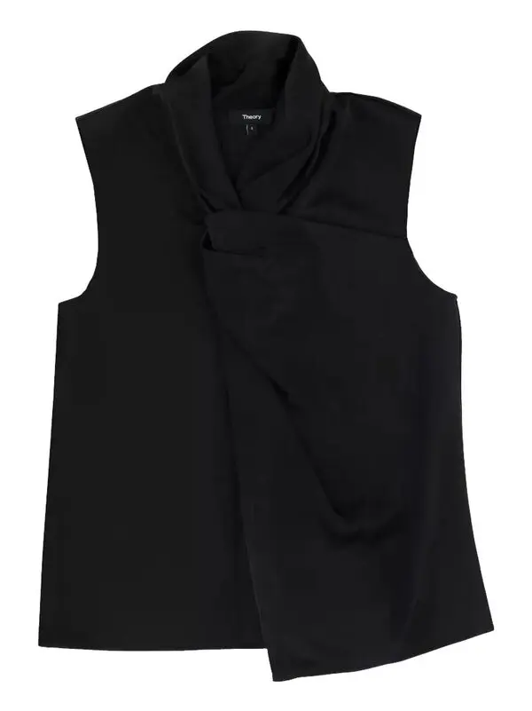 Theory Twisted Sleeveless Top - Black