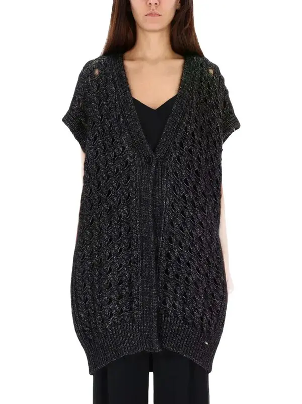 Herno Openwork Short-sleeve Vest - Black
