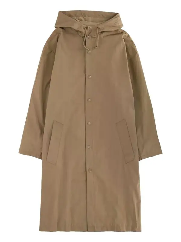 A.p.c. Hooded Button Coat - Brown