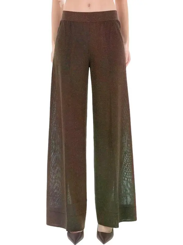 CIRCUS HOTEL Mesh-panel Trousers - Brown