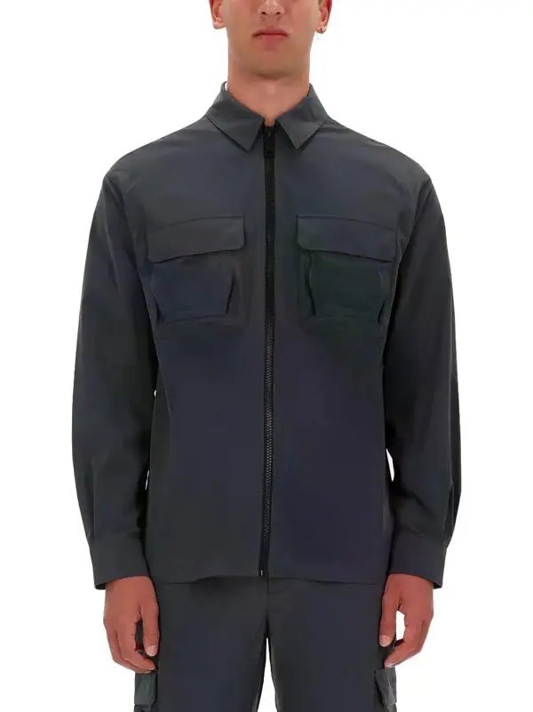 Versace Zip Pocket Overshirt - Grey
