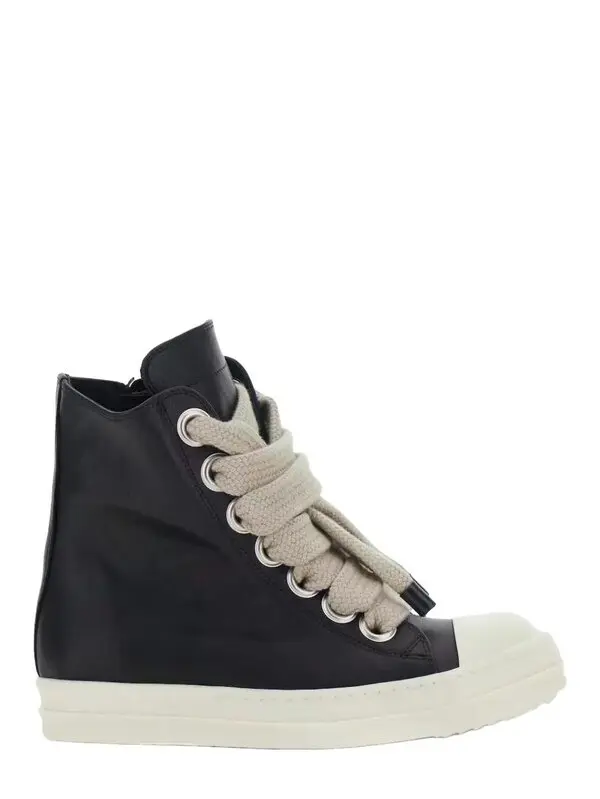 Rick Owens Eyelet Lace-up High-top Sneakers - Black