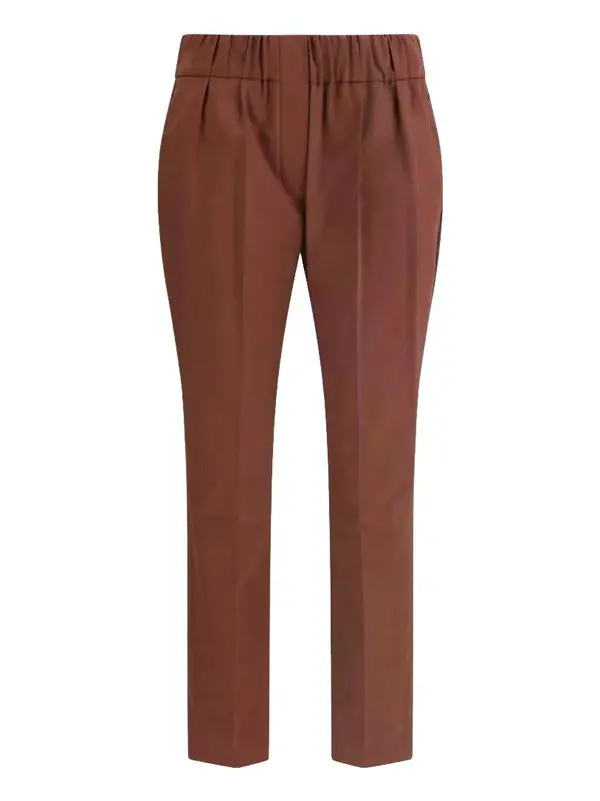 Brunello Cucinelli Elasticated Trousers - Brown