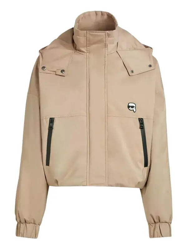 Karl Lagerfeld Ikon Hooded Jacket - Neutrals