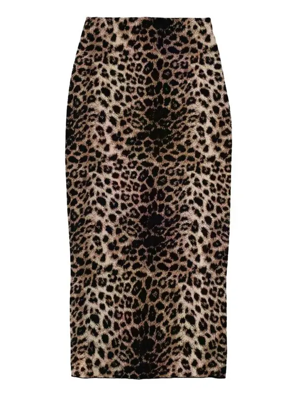 CIRCUS HOTEL Animal-print Skirt - Neutrals