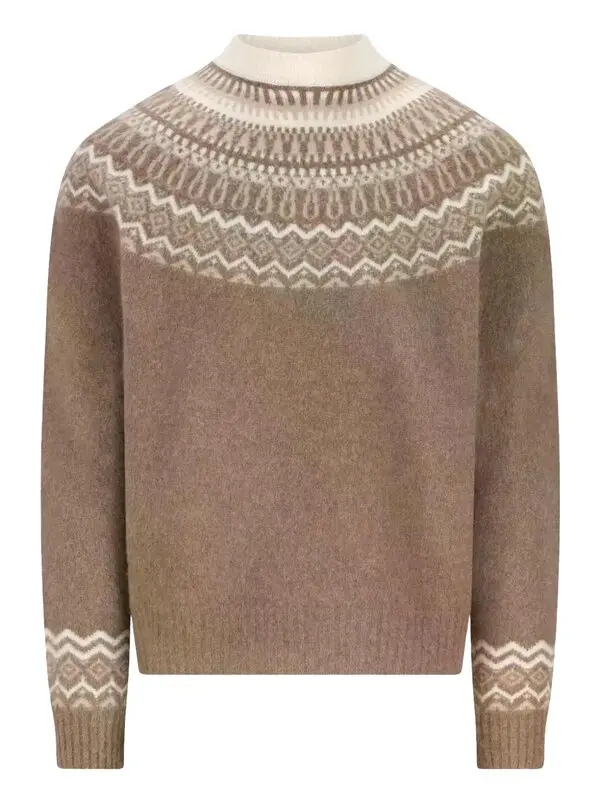 TOD'S Geometric Pattern Sweater - Brown