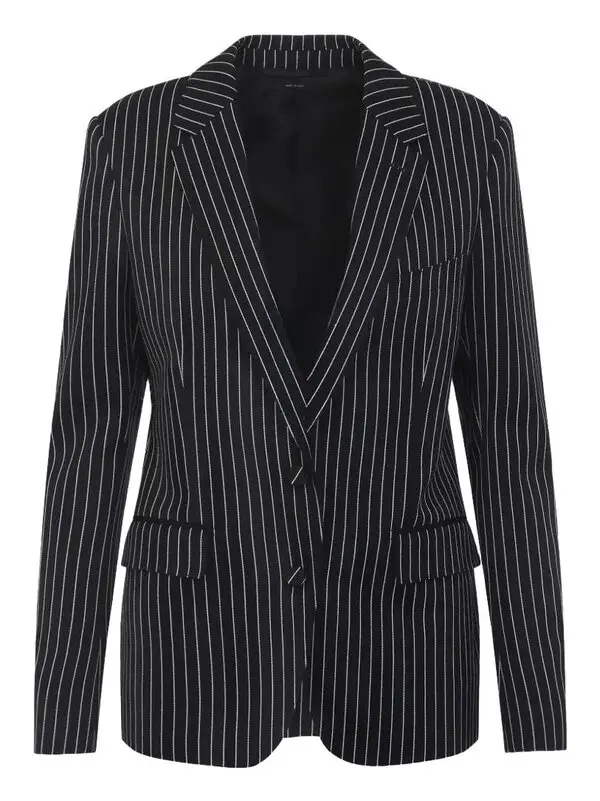 TOM FORD Pinstripe Blazer - Black