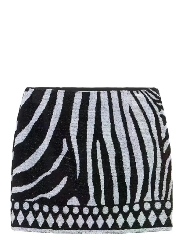 Blumarine Zebra-print Mini Skirt - Black