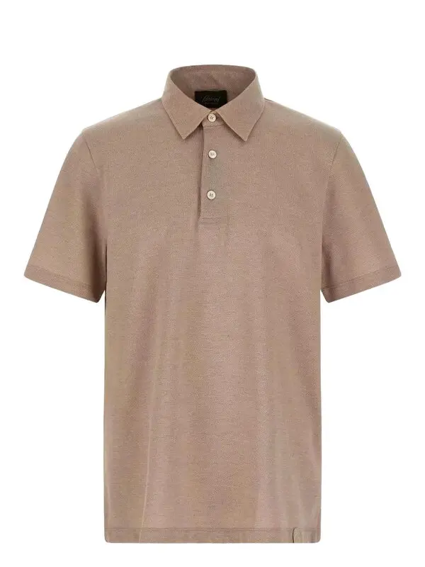 Brioni Cotton Polo Shirt - Neutrals