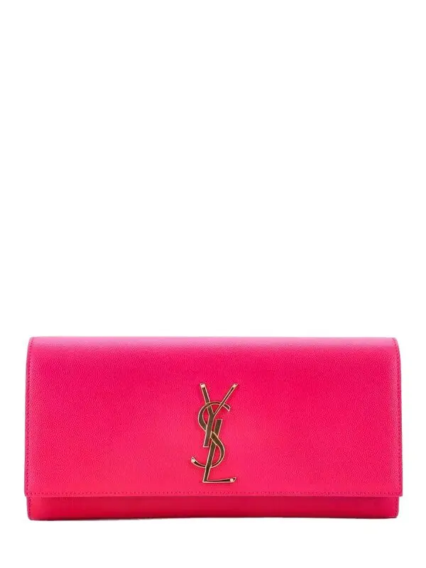 Saint Laurent Classic Monogram Long Clutch - Pink