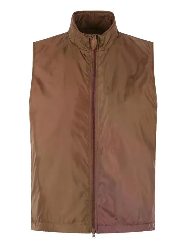 Aspesi Padded Zip-up Vest - Brown