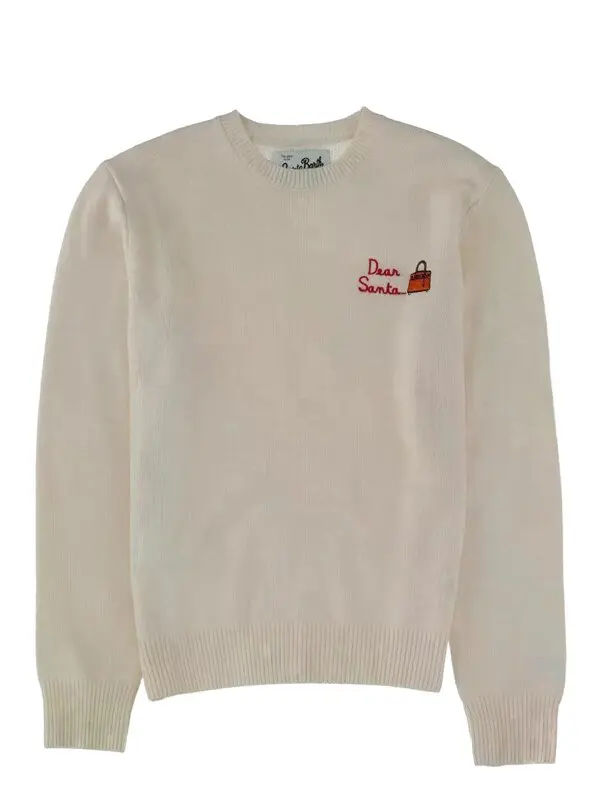 MC2 SAINT BARTH Graphic Embroidery Sweater - White