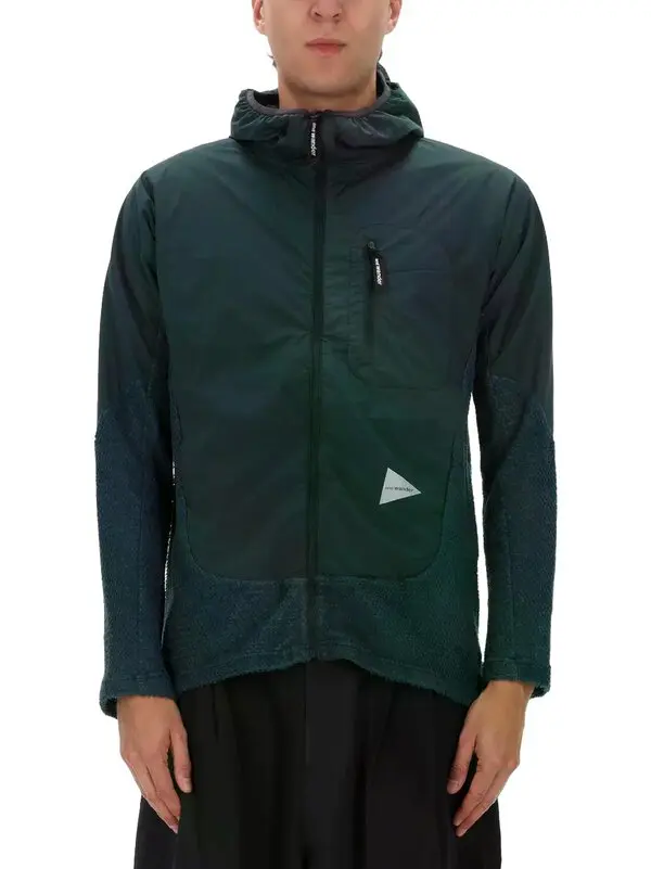 AND WANDER Hooded Jacket - Green