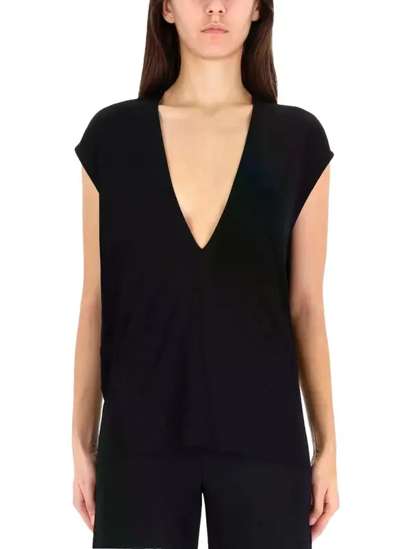 Rick Owens V-neck Top - Black