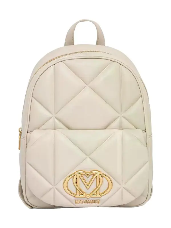 Moschino Quilted-design Backpack - Neutrals