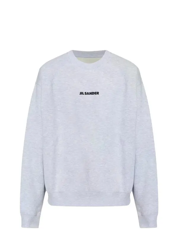 JIL SANDER Logo Crew-neck Sweatshirt - Grey